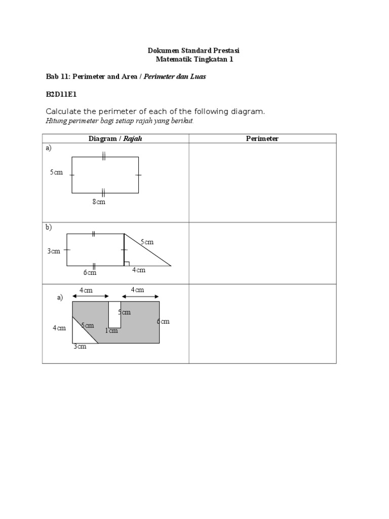 Bab 11 - Perimeter and Area | PDF