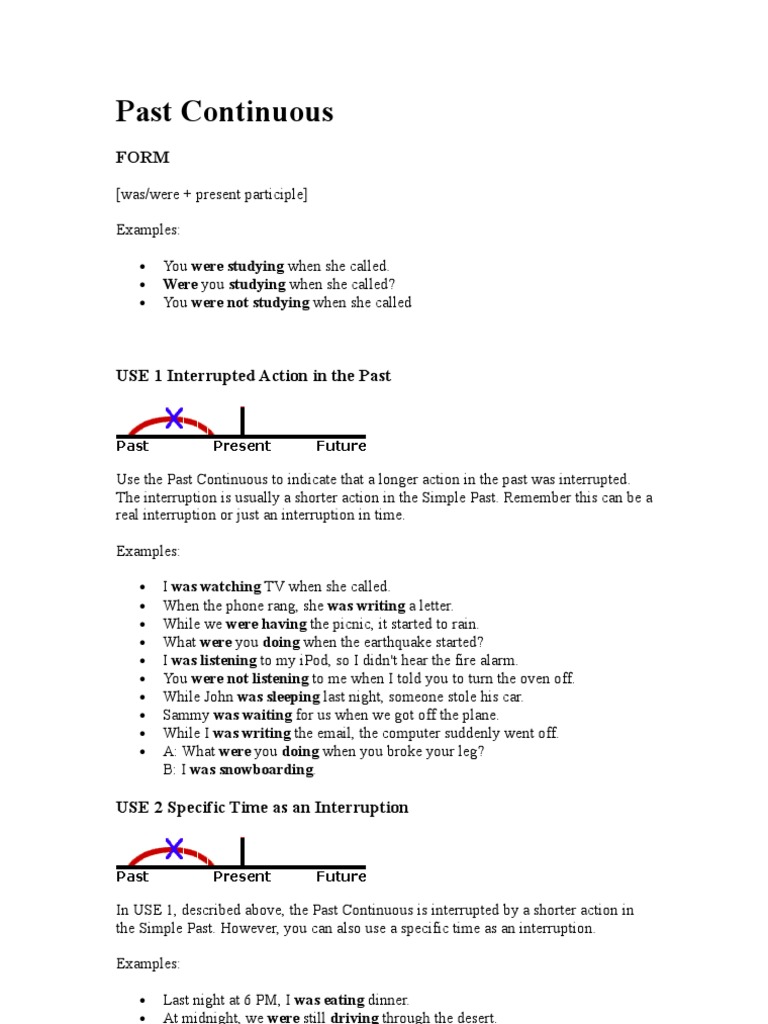 Past Continuous Tense | PDF | Verb | Linguistic Typology