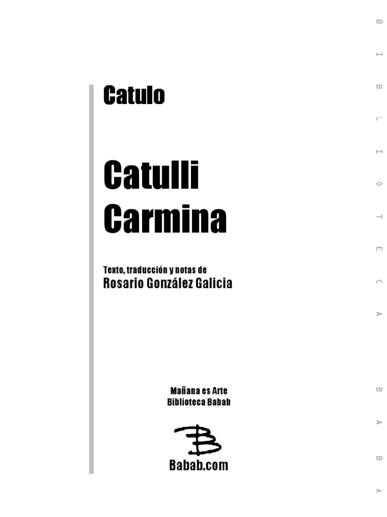 Catulo Poemas Bilingue | PDF