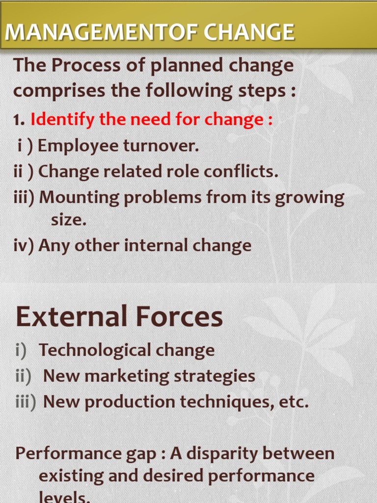 The Process of Planned Change Comprises The Following Steps: 1 | PDF