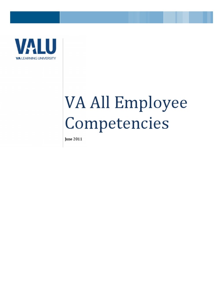 VA Employee Competencies Overview | PDF | Competence (Human Resources) | Goal