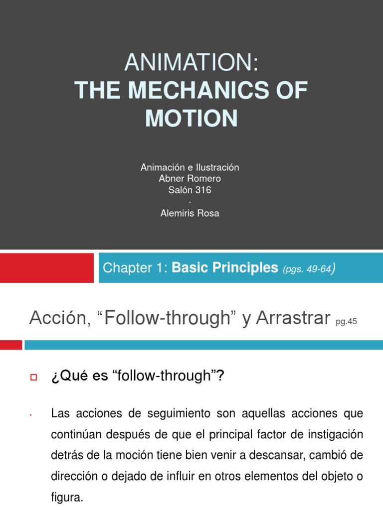 Mecánica del Movimiento en Animación | PDF | Animación | Movimiento ...