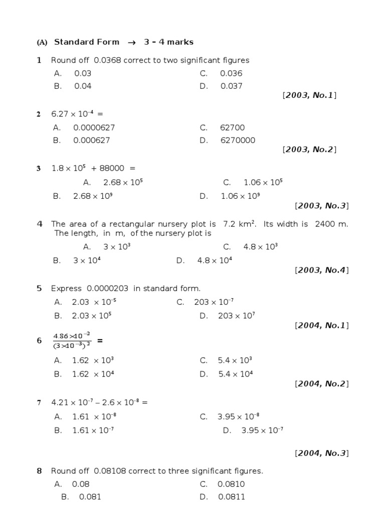 Standard Form | Significant Figures | Length