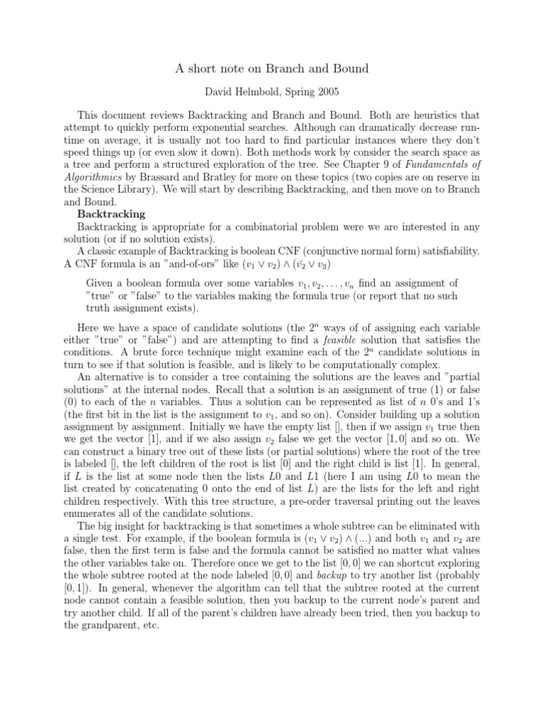 Branch N Bound | PDF | Mathematical Optimization | Discrete Mathematics