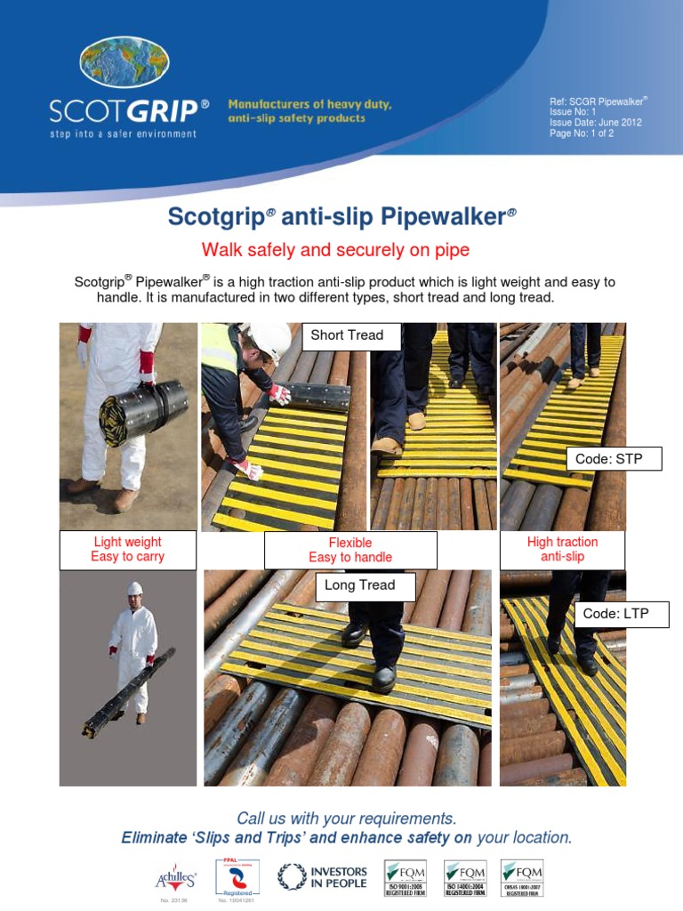 Scotgrip® Anti-Slip Pipewalker® | PDF | Stairs | Building Engineering