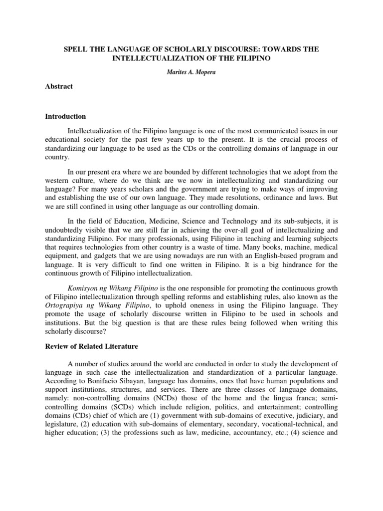 Filipino Language Intellectualization | PDF | Taxes | English Language