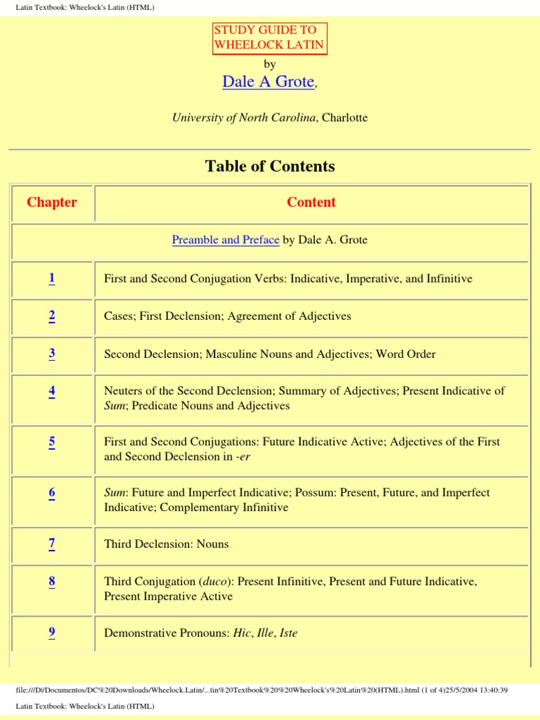 Ebook - Ancient Language Latin - Study Guide To Wheelock Latin ...