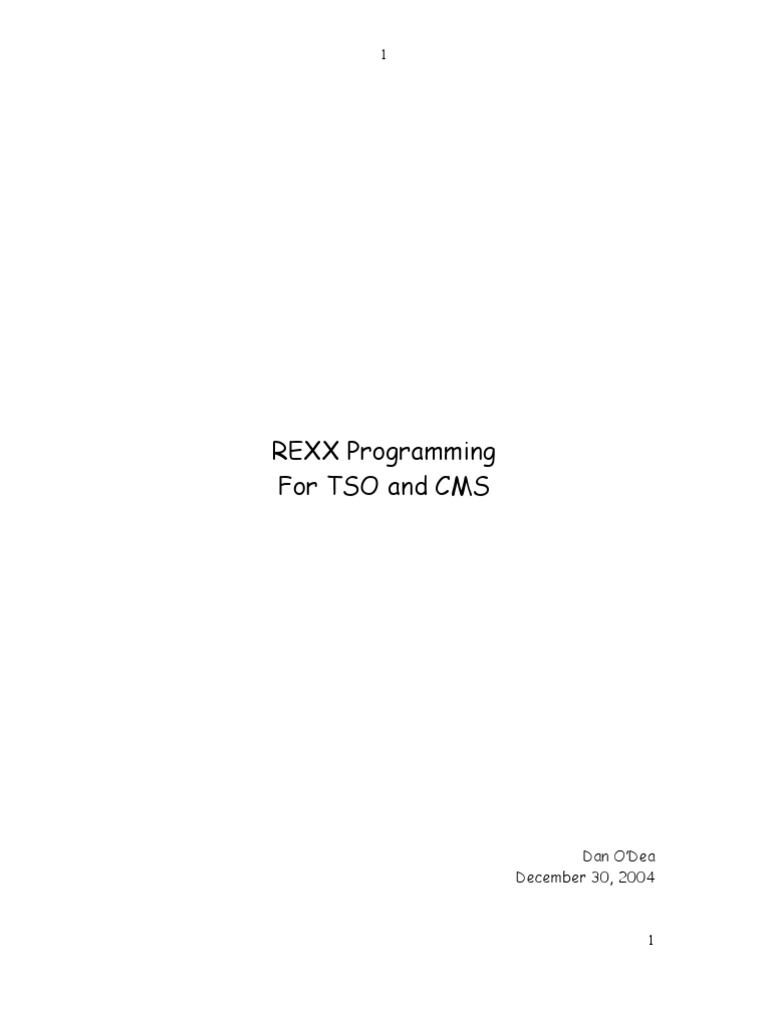 REXX | PDF | Control Flow | Subroutine REXX | PDF | Control Flow | Subroutine