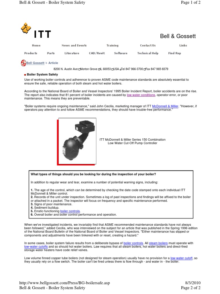 Boiler inspection.pdf | Boiler | Water Heating