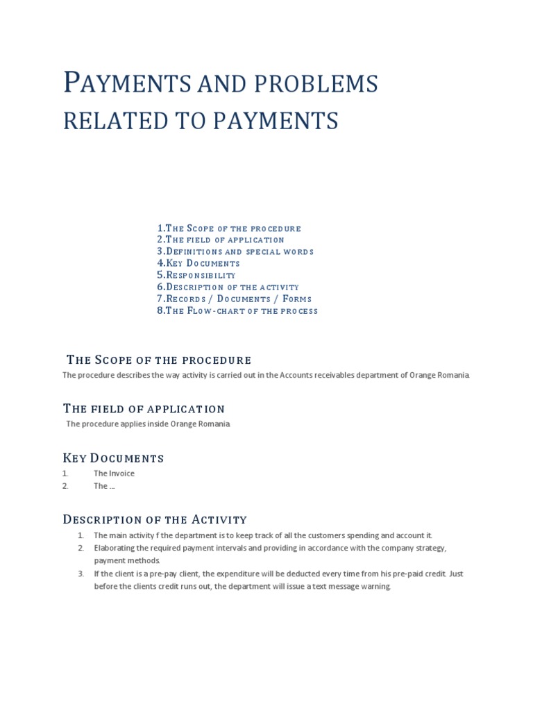 Payments and Collection Problems | PDF | Subscription Business Model ...