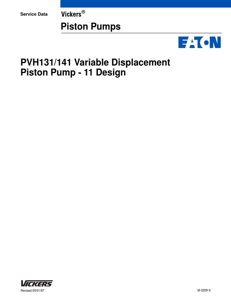 Catalogo Despiece Vickers PVH131 - 141 | PDF | Pump | Screw