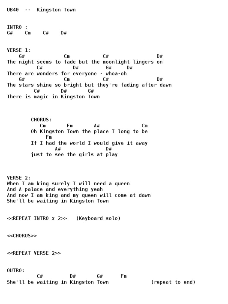 Ub40 Guitar Chords