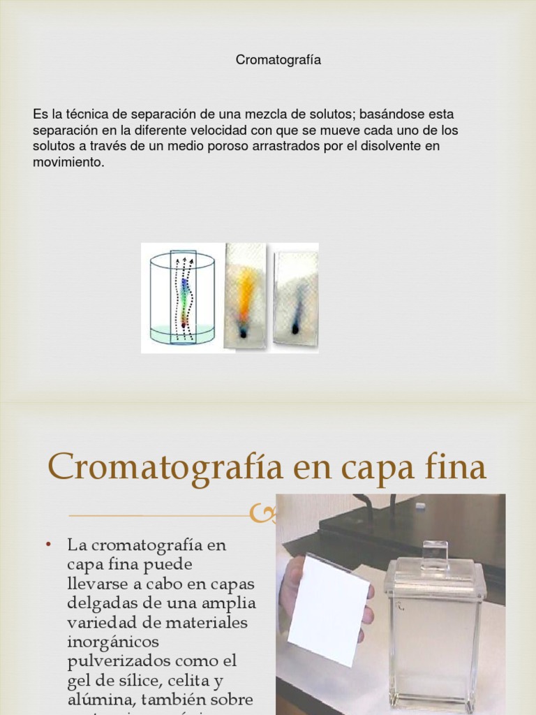 Cromatografia en capa fina.ppt | Cromatografía de capa fina | Cromatografía