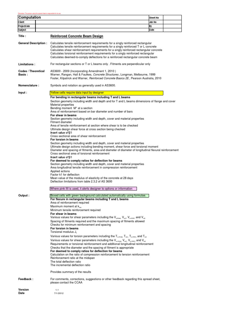 Reinforced Concrete Beam Design - Deflections | PDF | Bending | Beam (Structure)