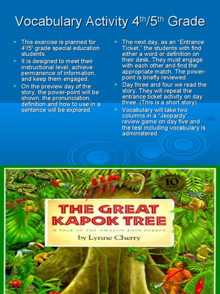 Vocabulary Activity 4th | PDF | Foreign Language Studies