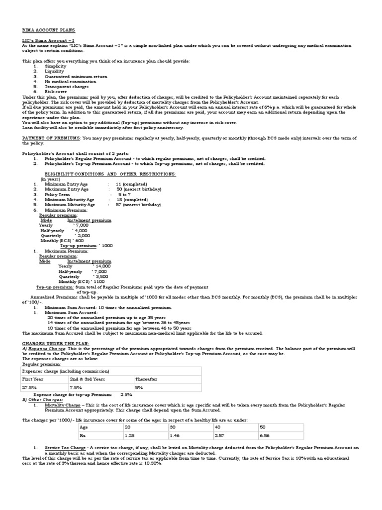 Lic (Plans) | PDF | Life Insurance | Insurance