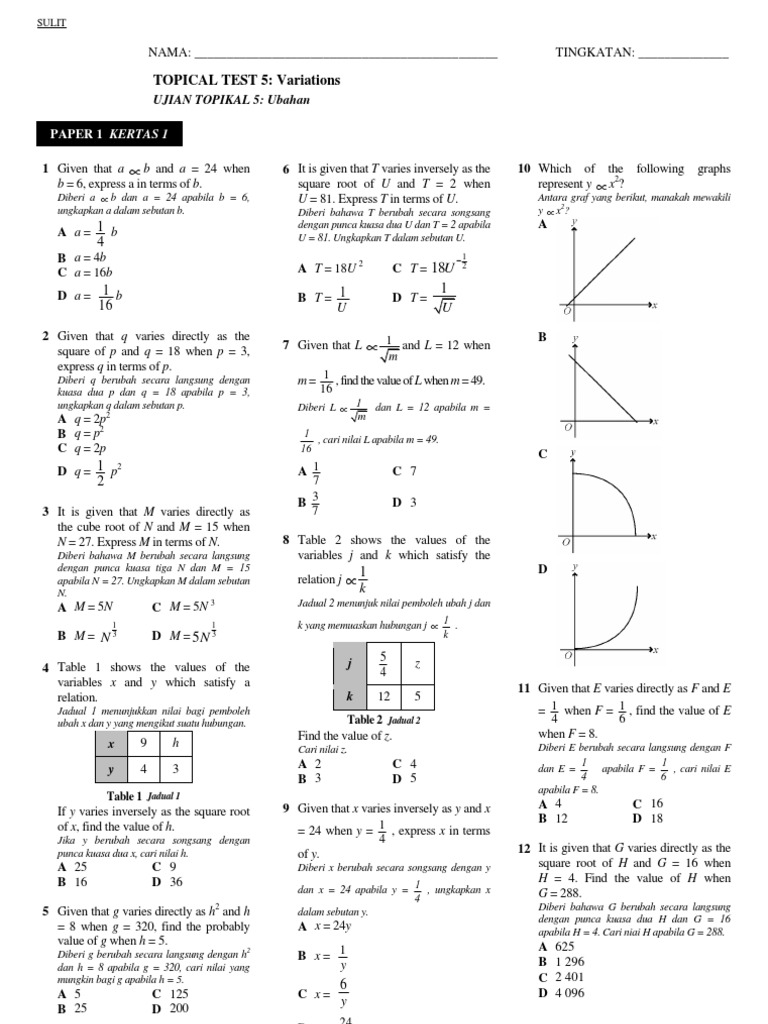 Variations | PDF | Algebra | Numbers