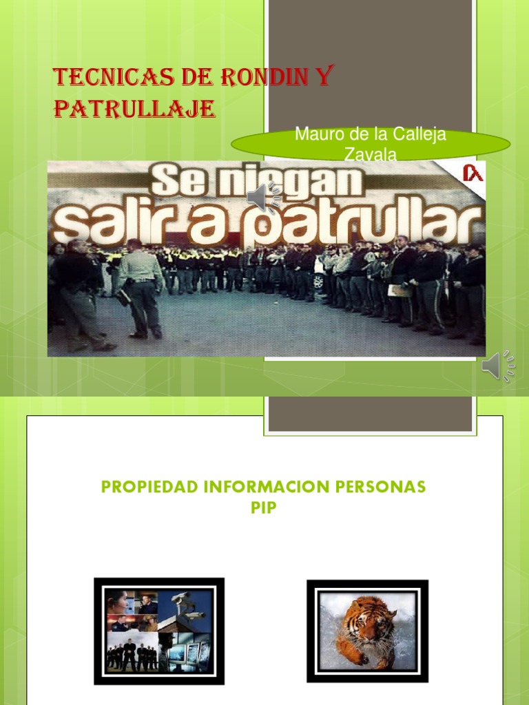 Tecnicas de Rondin y Patrullaje | PDF