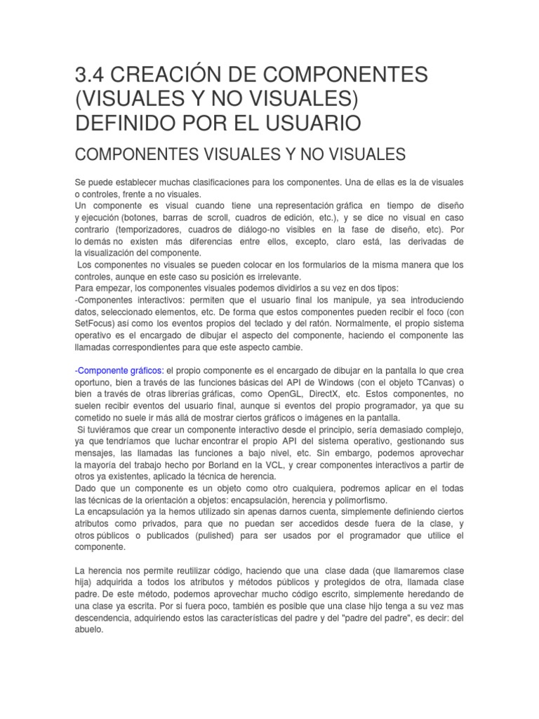 3.4 Creacion de Componentes Visuales y No Visuales Definidos Por El ...