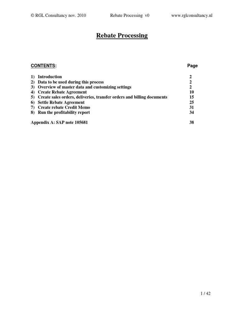 Rebate Processing PDF | PDF | Rebate (Marketing) | Invoice