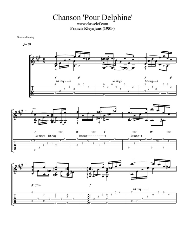 Chanson Pour Delphine by Francis Kleynjans