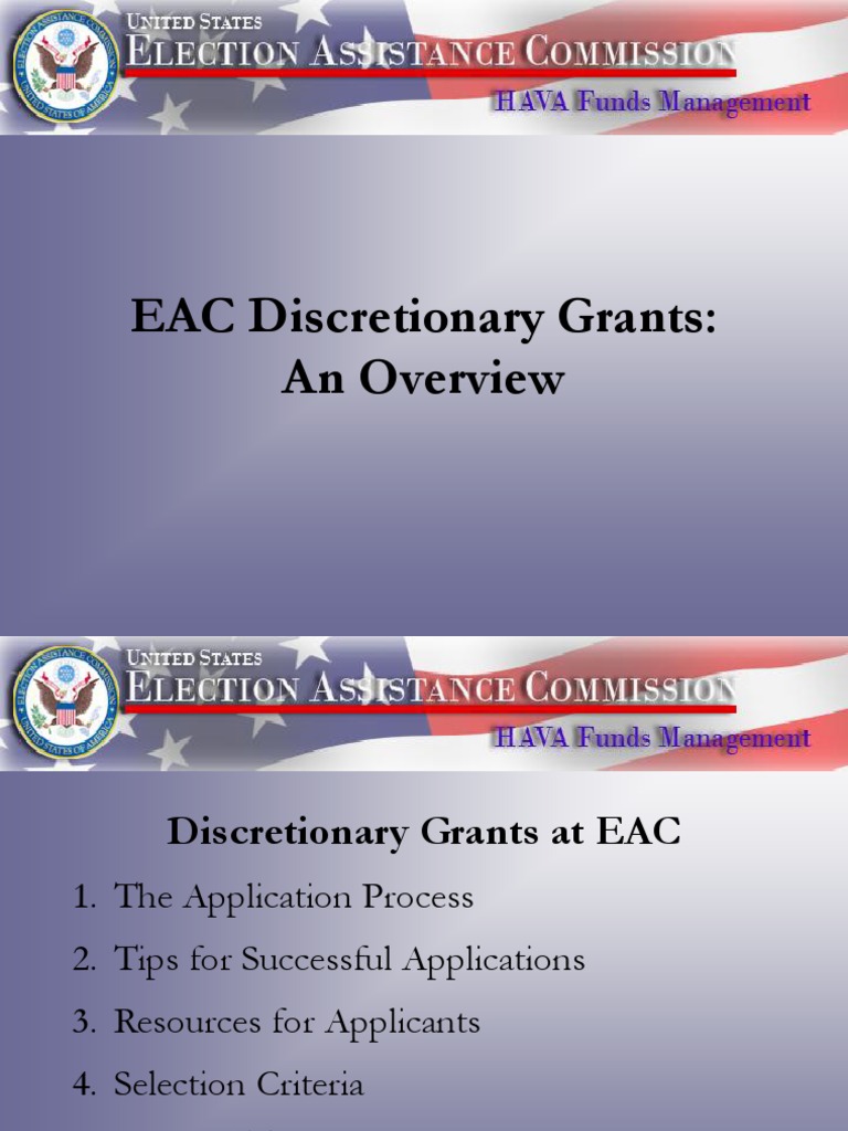EAC Grants Program | PDF | Office Of Management And Budget | Nonprofit ...