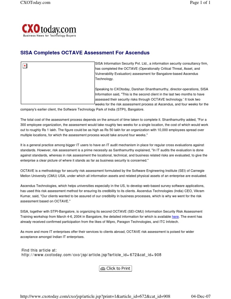 OCTAVE Assessment | PDF | Risk Assessment | Information Security