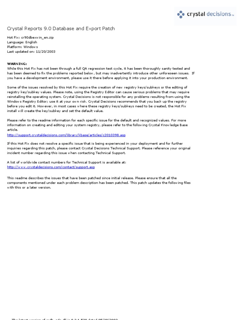 Crystal Report | PDF | Windows Registry | Microsoft Excel