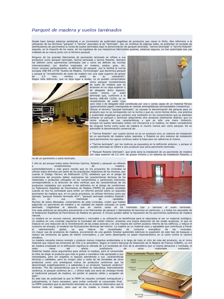 Diferencias Entre Suelos de Parquet y Suelos Laminados | PDF | Producto (Negocio) | Energía y ...