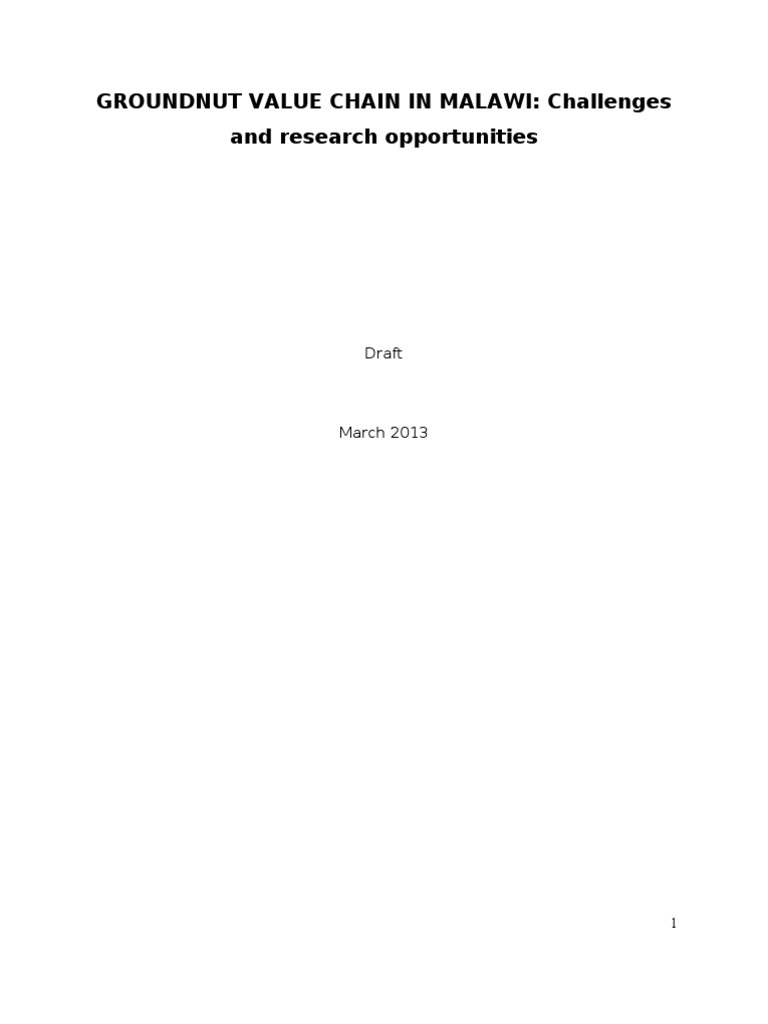 Groundnut Value Chain in Malawi | PDF | Peanuts | Agriculture