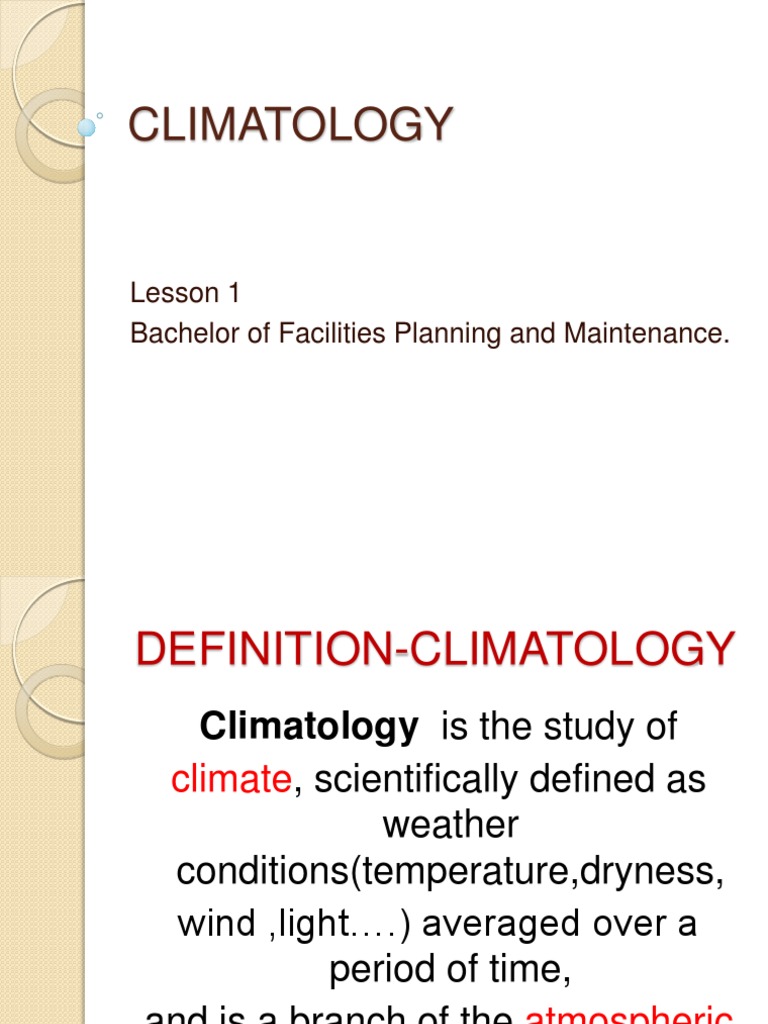 Introduction To Climatology - Lesson 1 | PDF | Ventilation ...