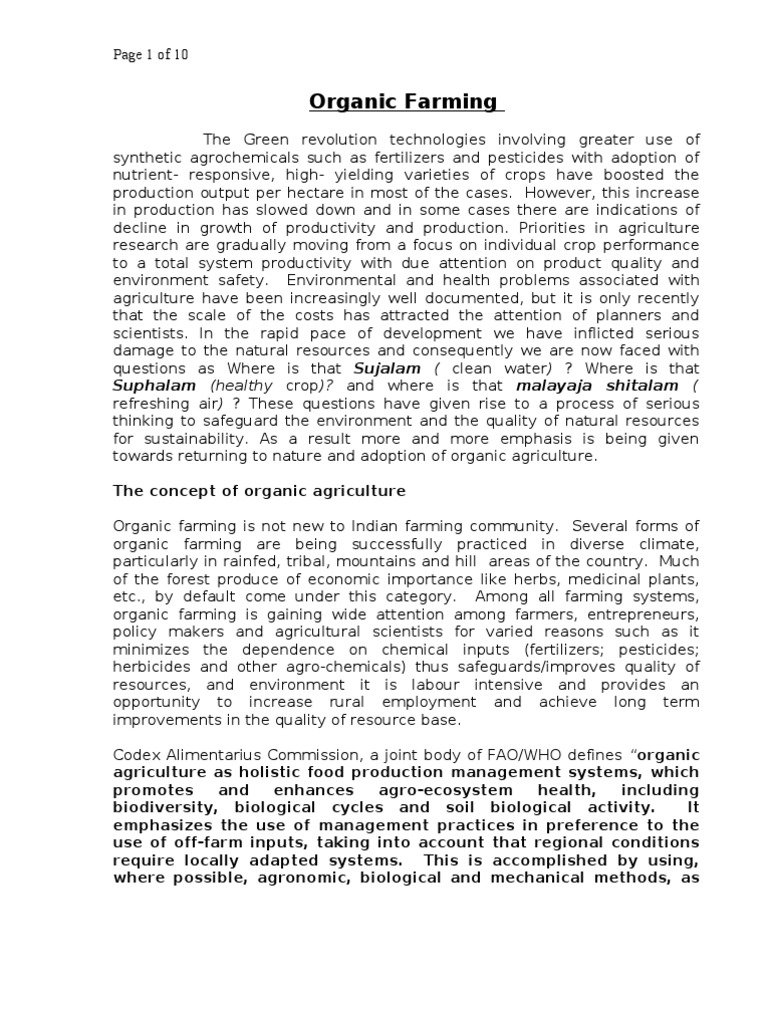 Organic Farming | PDF | Organic Farming | Manure