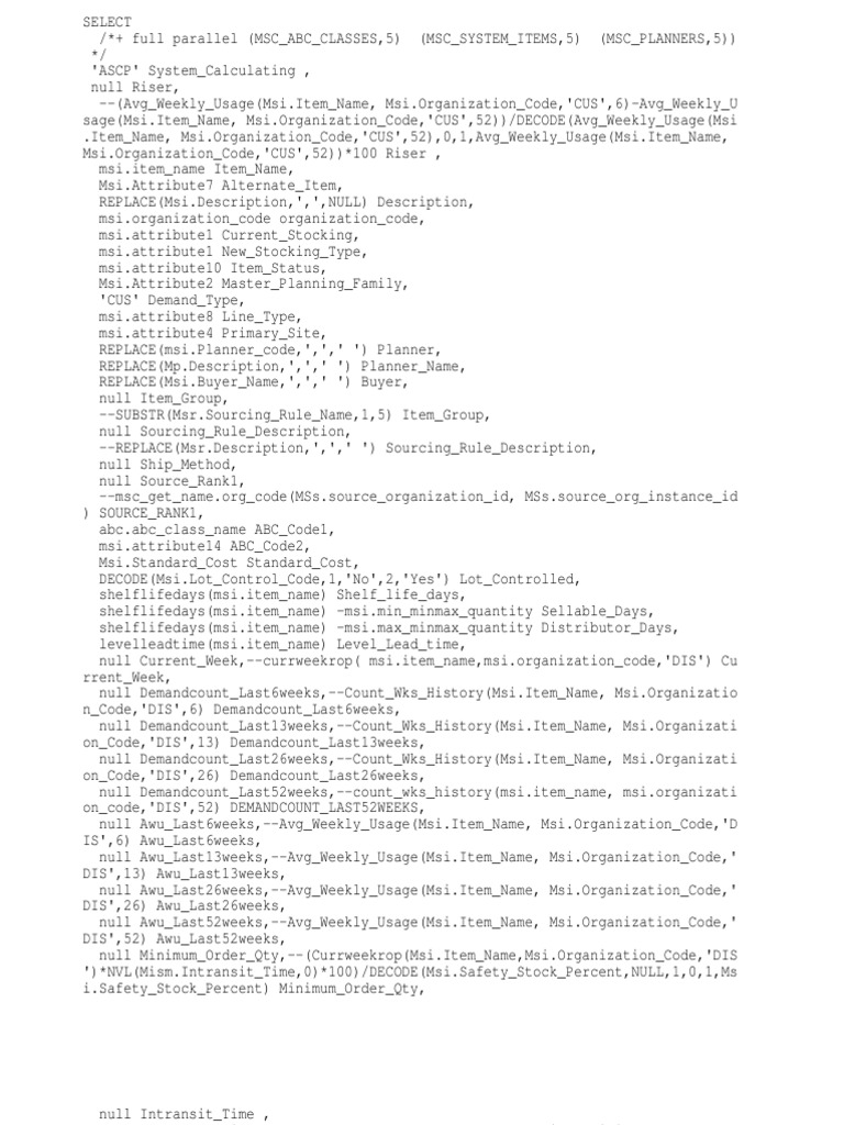 ASCP System Item Data Query | PDF | Computers | Technology & Engineering