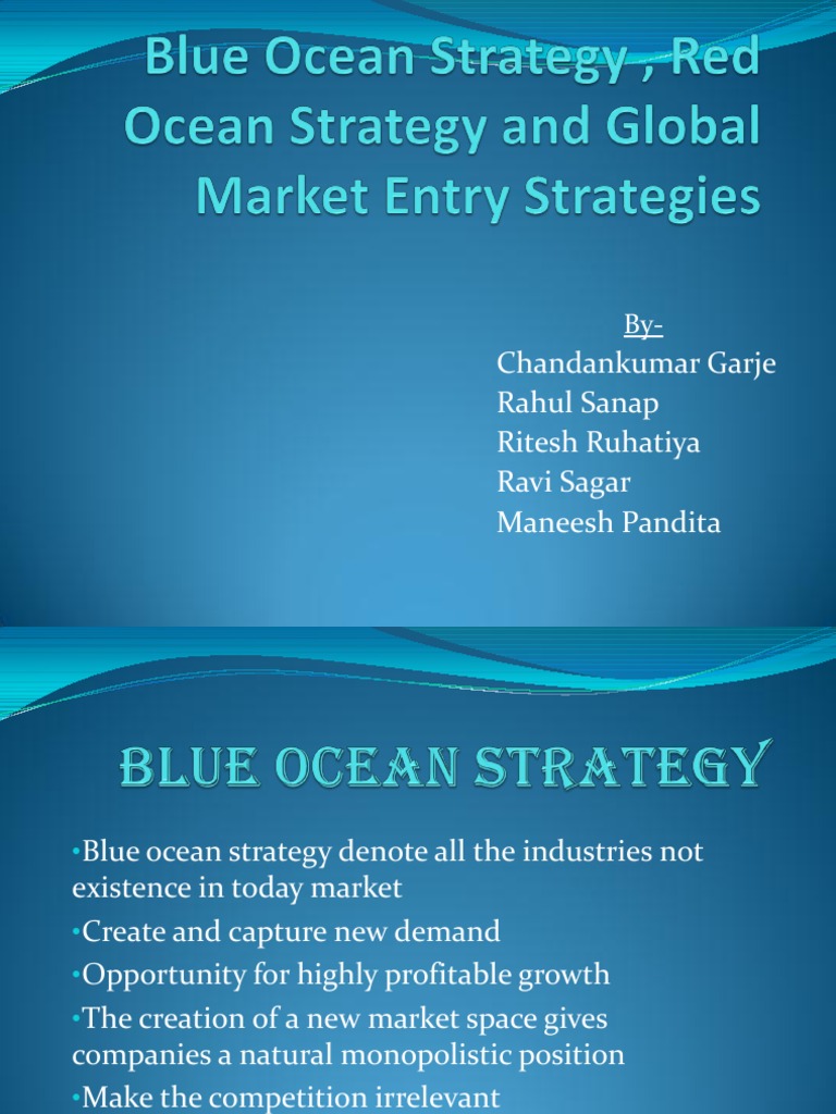 Blue Ocean Strategy Final | PDF | Strategic Management | Mergers And ...
