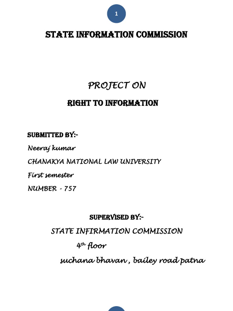 Rti Project | PDF | Freedom Of Information Laws By Country ...