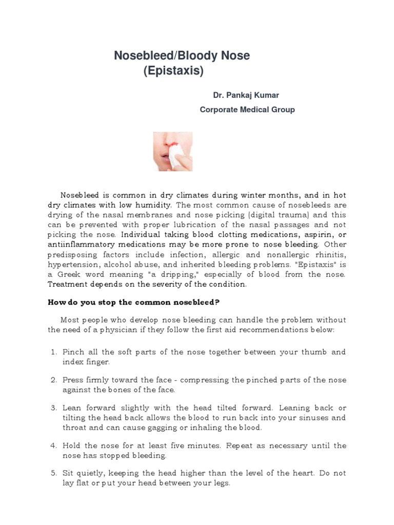 Nosebleed PDF | PDF | Human Nose | Bleeding
