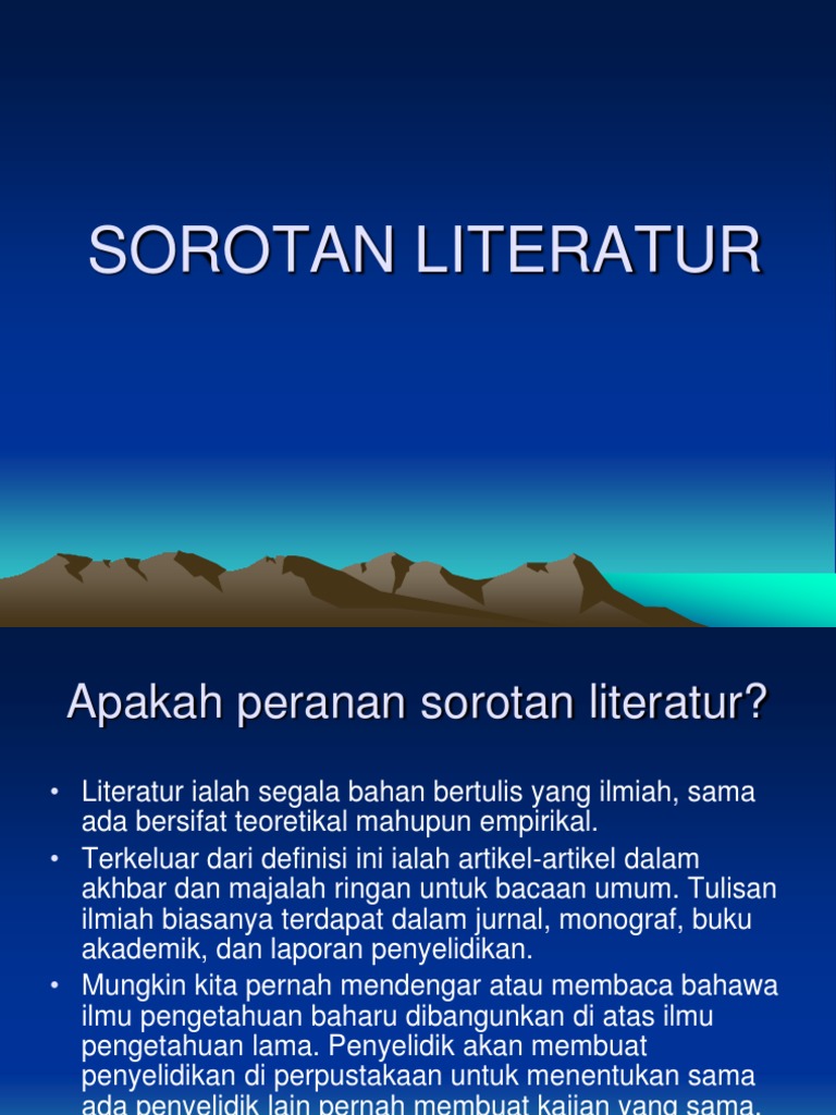 Sorotan Literatur | PDF