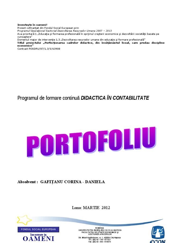 Portofoliu | PDF