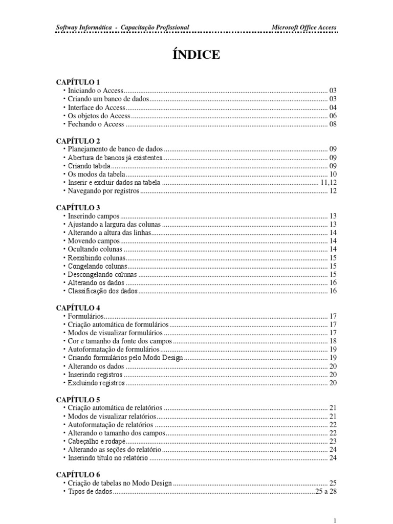 Apostila Do Microsoft Access 2007 | PDF | Microsoft Access | Janela (informática)