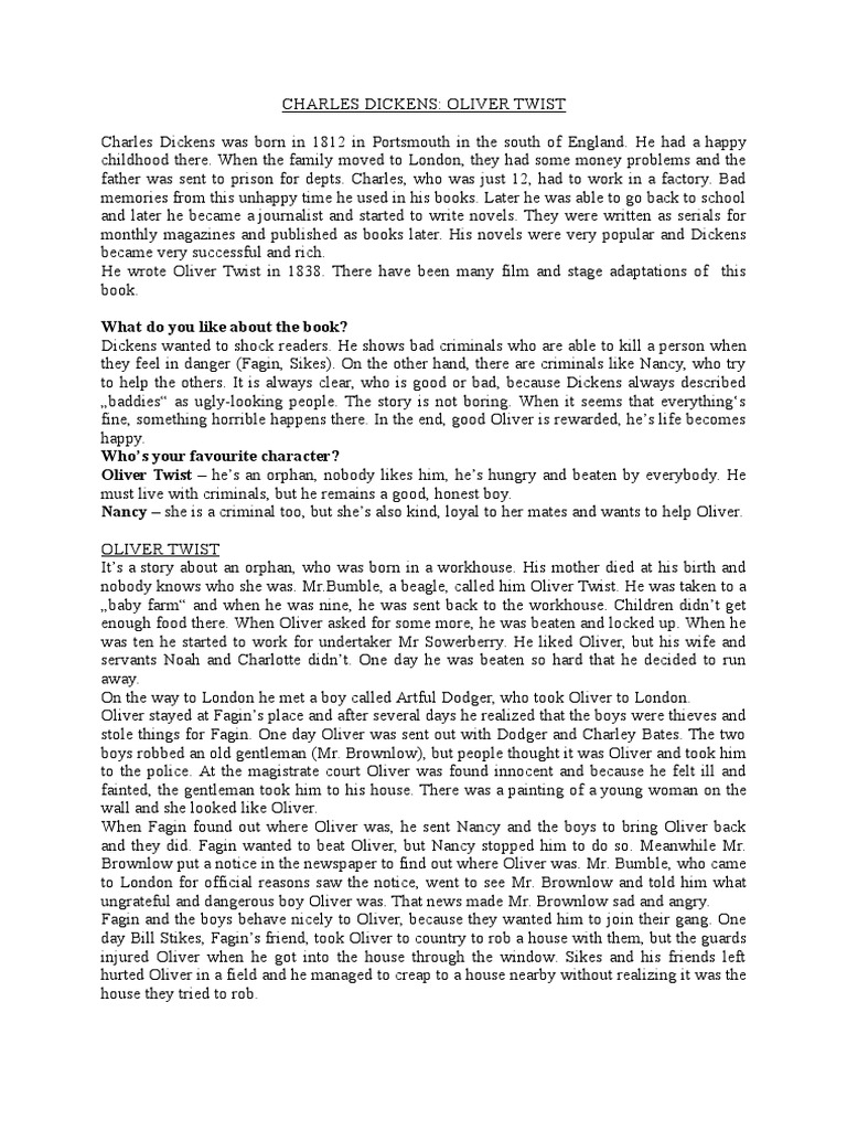 Charles Dickens - Oliver Twist | PDF | Oliver Twist | Nancy (Oliver Twist)