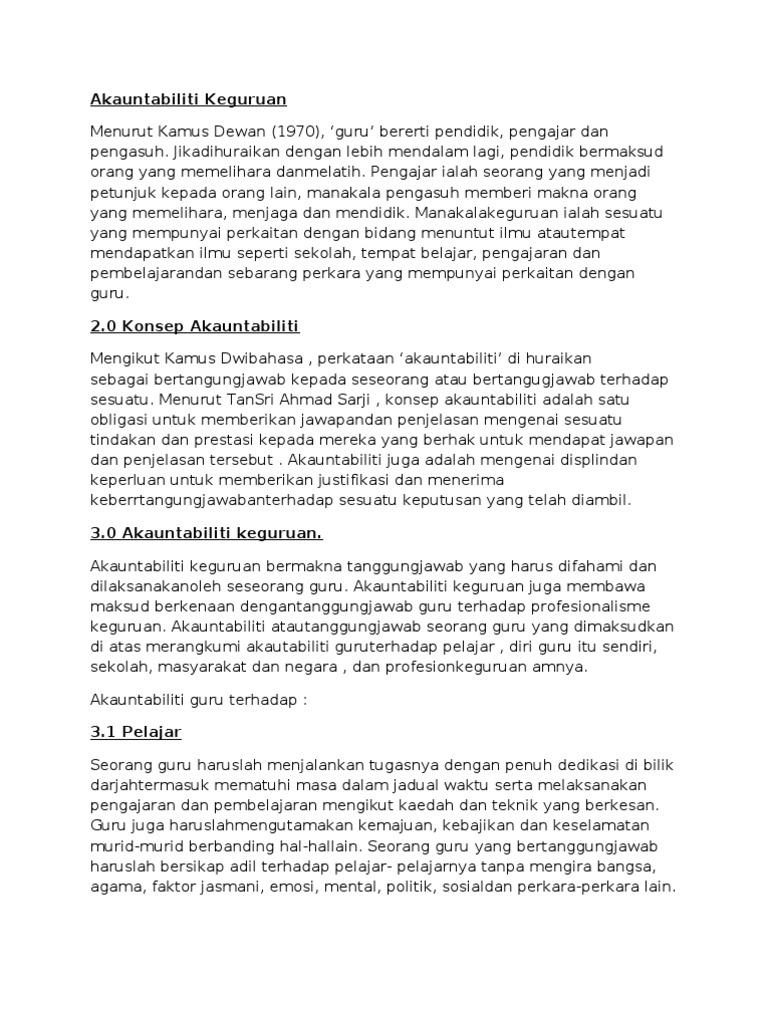 Akauntabiliti Keguruan | PDF