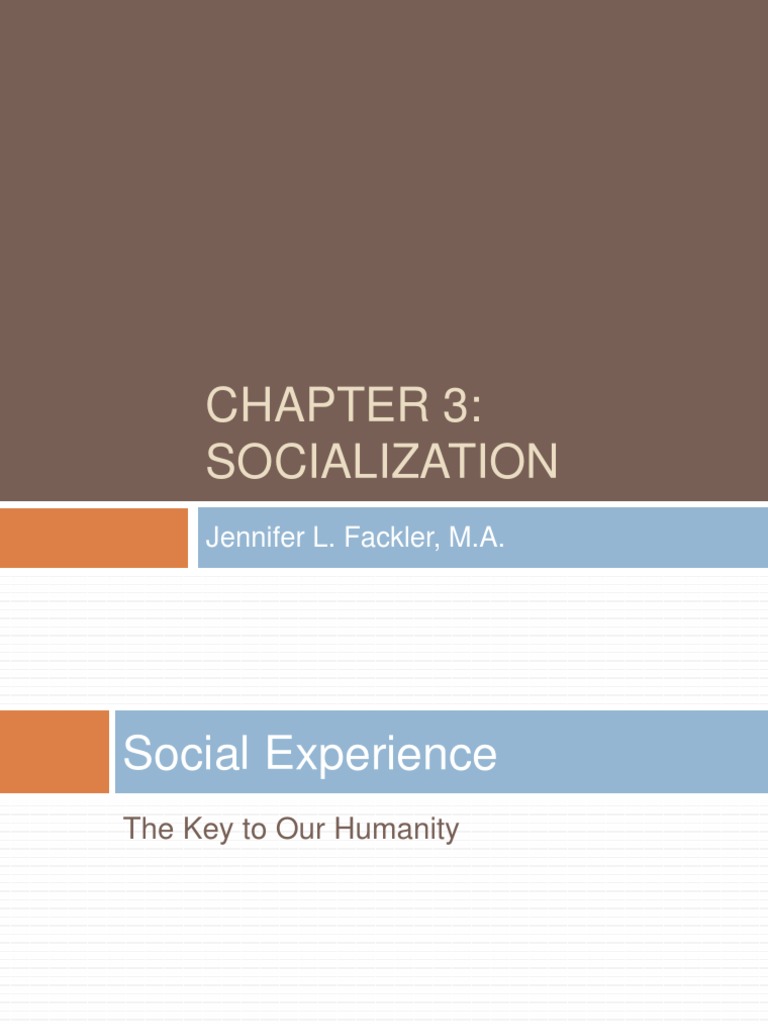 3 - Socialization - O.pptx Chapter | PDF | Id | Socialization