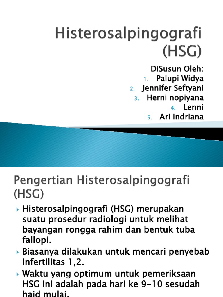 Histerosalpingografi (HSG) | PDF