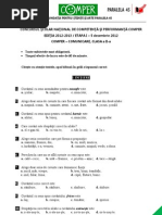Subiect Comper Mate EtapaN 2022 2023 ClasaII | PDF