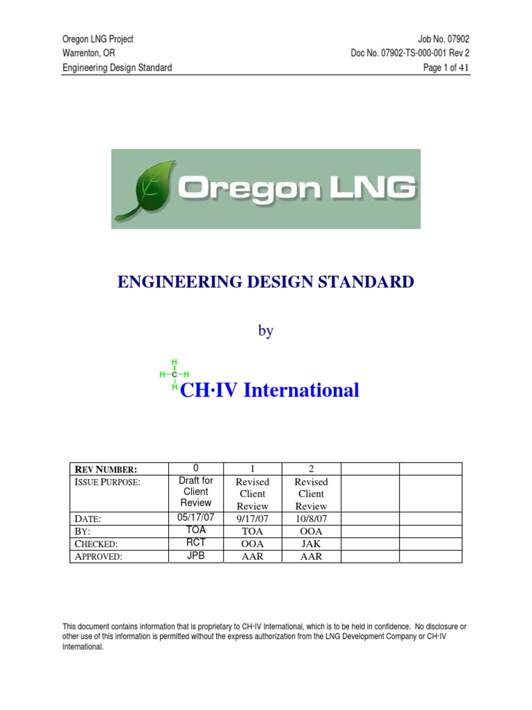 LNG Design Standard | PDF