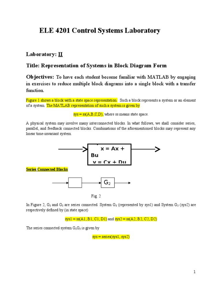 ELE 4201 Control Systems Laboratory - 2 | PDF | Control Theory | Feedback