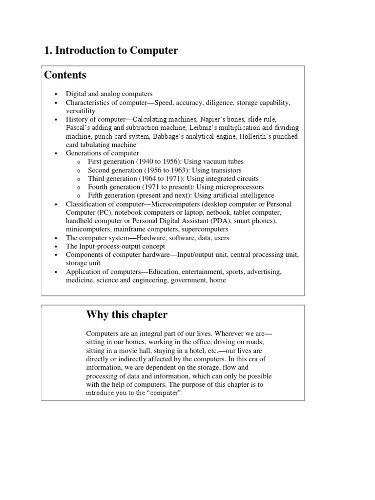 Fundamental of Computer | PDF | Input/Output | Integrated Circuit