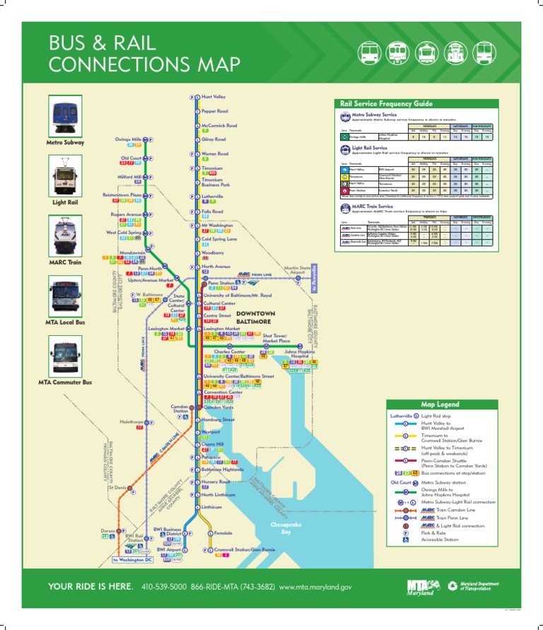 Bus & Rail Connections Map: Your Ride Is Here | PDF | Travel | Law