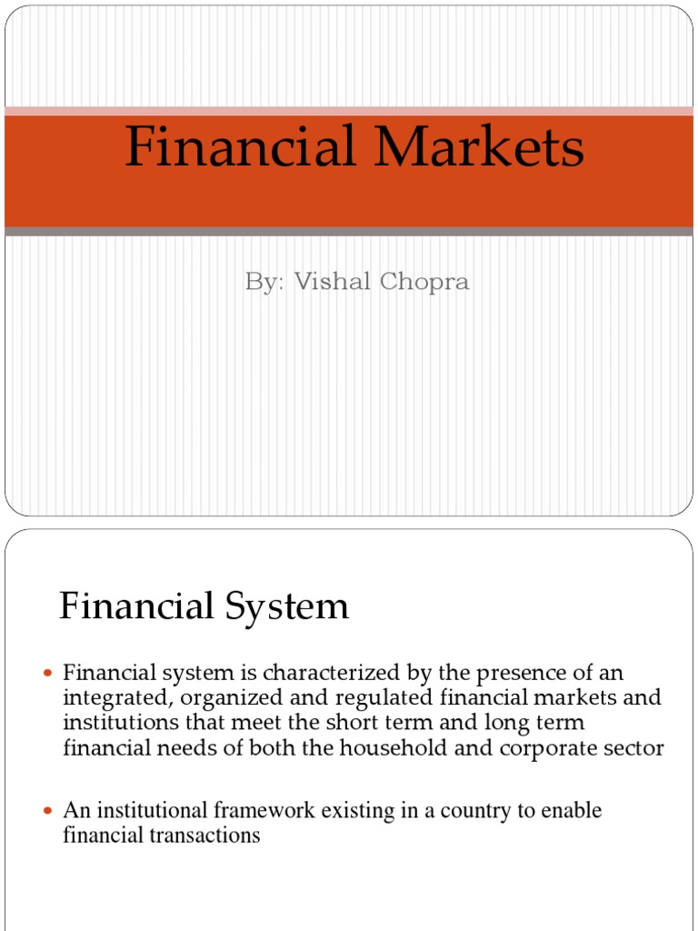 Introduction to Financial Markets | Financial Markets | Capital Market