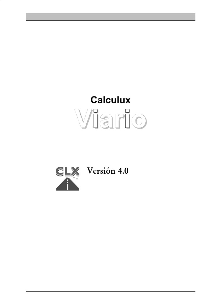Manual Calculux Viario 4 0 | PDF | Archivo de computadora | Luz de la calle